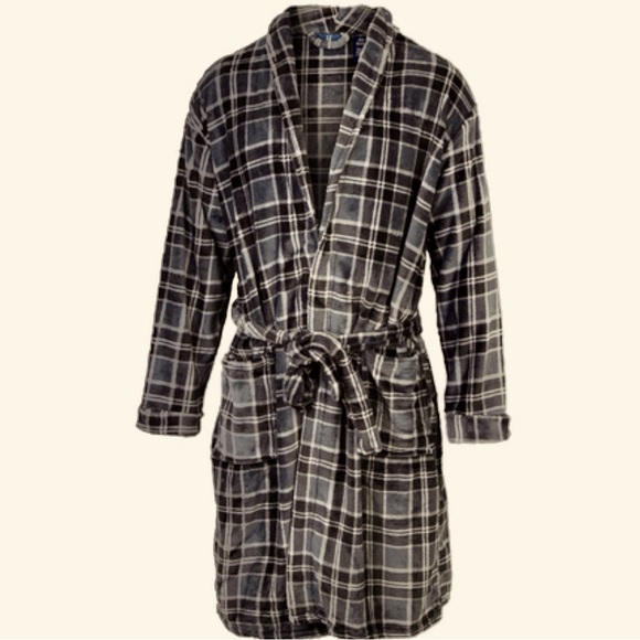 Hotel Collection | Other | Nwt Hotel Spa Collection Mens Plaid Bathrobe ...